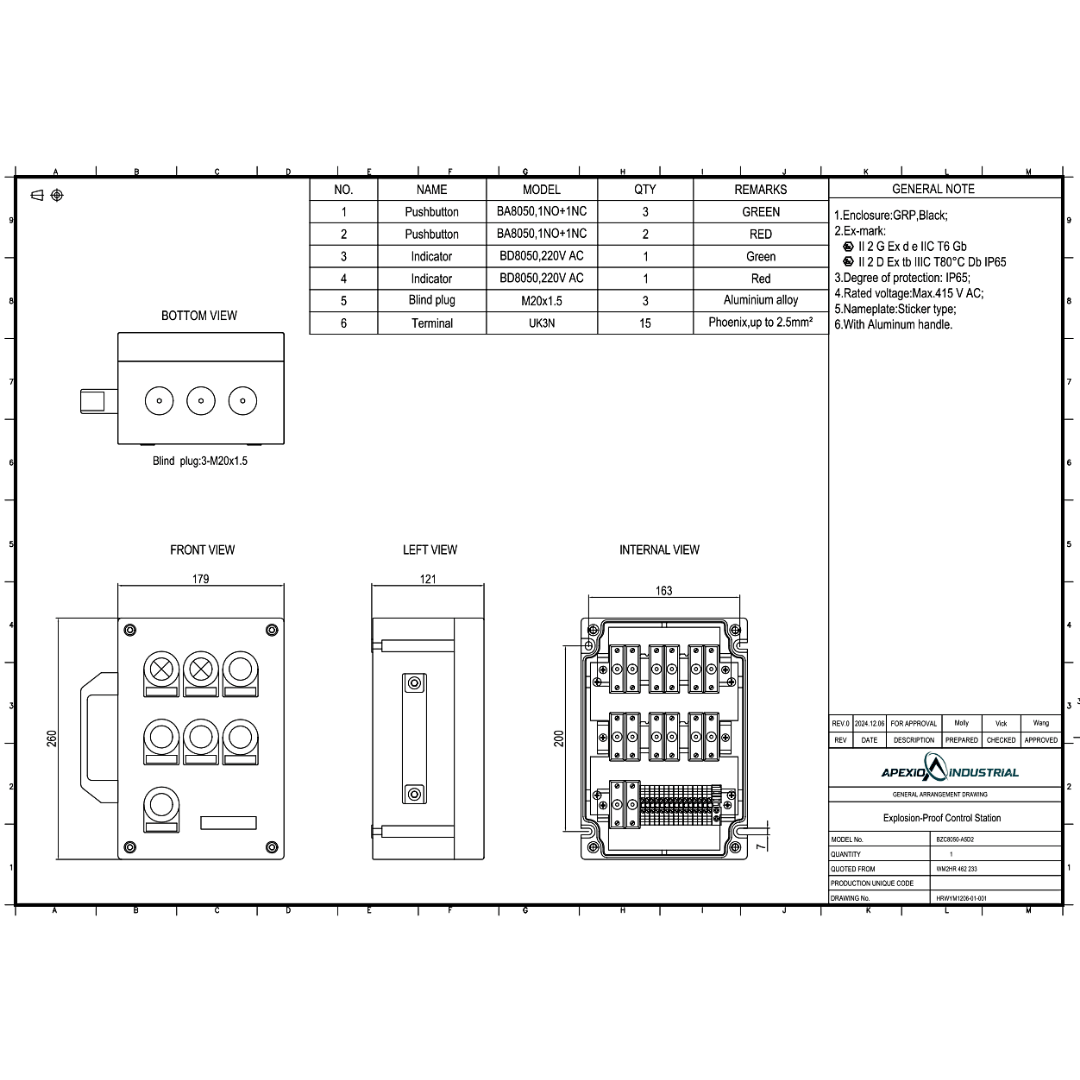 Ex Batten Linear LED Light - IECEx ATEX Hazardous Area Zone 1,2 RL Ser ...